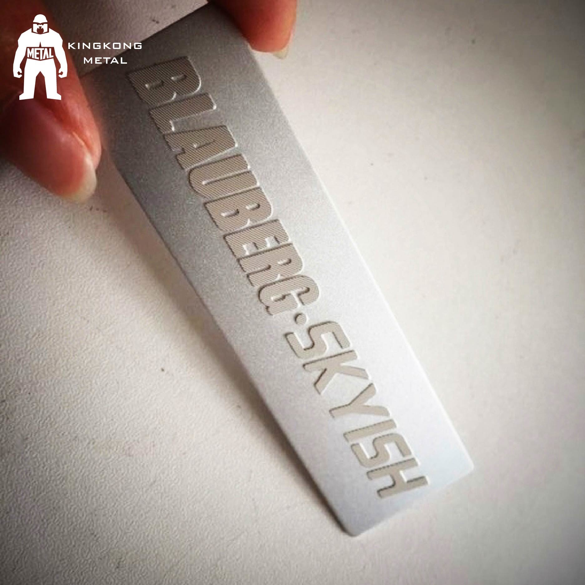 Laser Engraved Small Stainless Steel Metal Tags For Handbags Blue ...